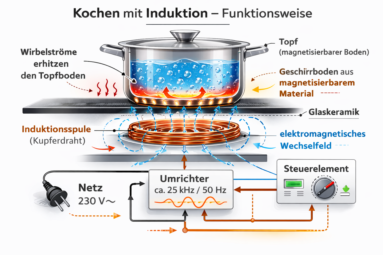Wie funktioniert Kochen mit Induktion? Funktionsweise, Effizienz & Vorteile